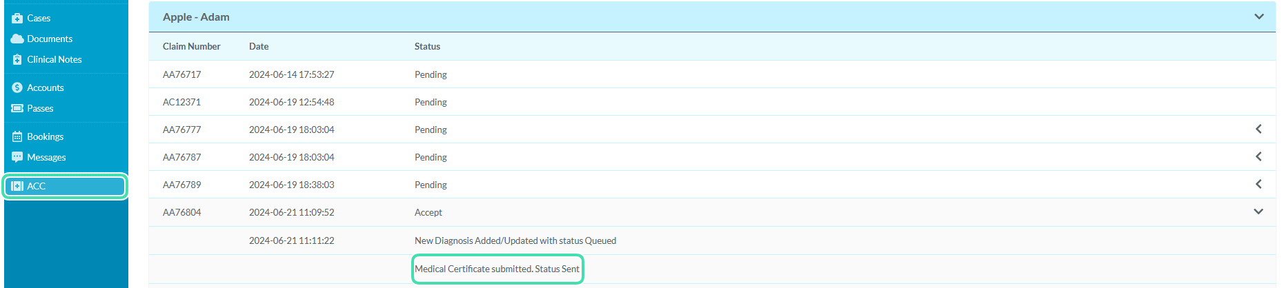 Generate A Medical Certificate For ACC Clients – Nookal