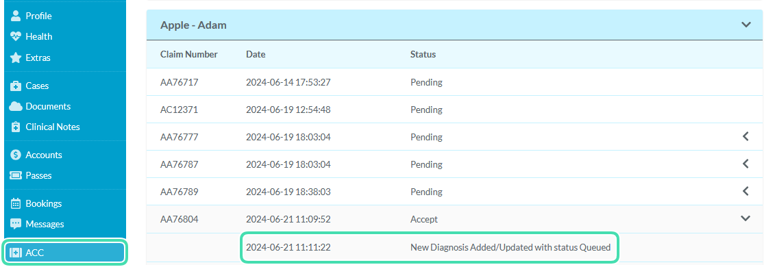 Adding and Changing Diagnoses on ACC Claims – Nookal