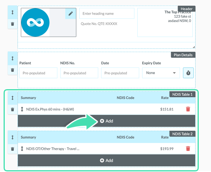 Creating Templates for NDIS Plans and Quotes – Nookal