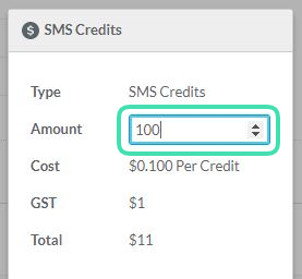 Purchasing SMS Credits – Nookal