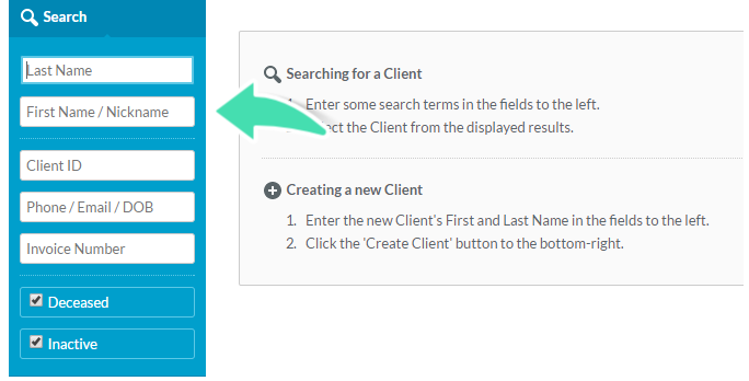 Finding a Client's Profile – Nookal