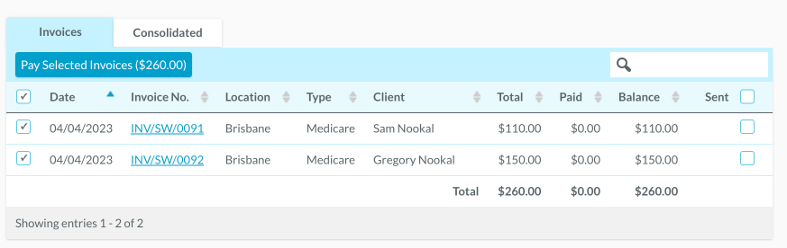 How to Create a Consolidated Invoice – Nookal